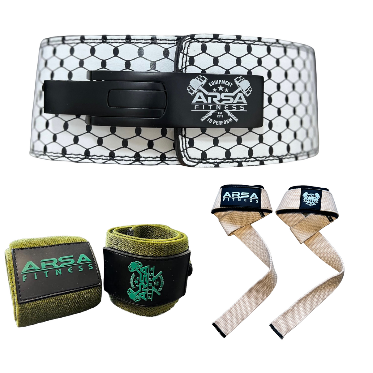 First of its Kind, Palestinian Kufiya Print Bundle with Wrist Wraps and ...